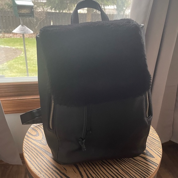 Bags | Bucket Bag Back Pack With Faux Fur | Poshmark